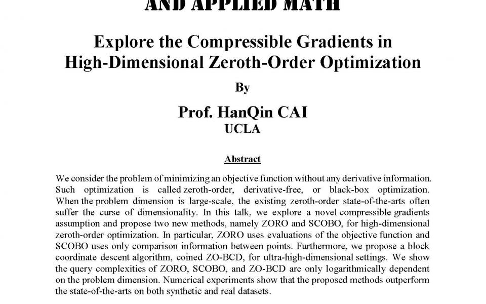 MATH - Seminar on Data Science and Applied Math - Explore the ...