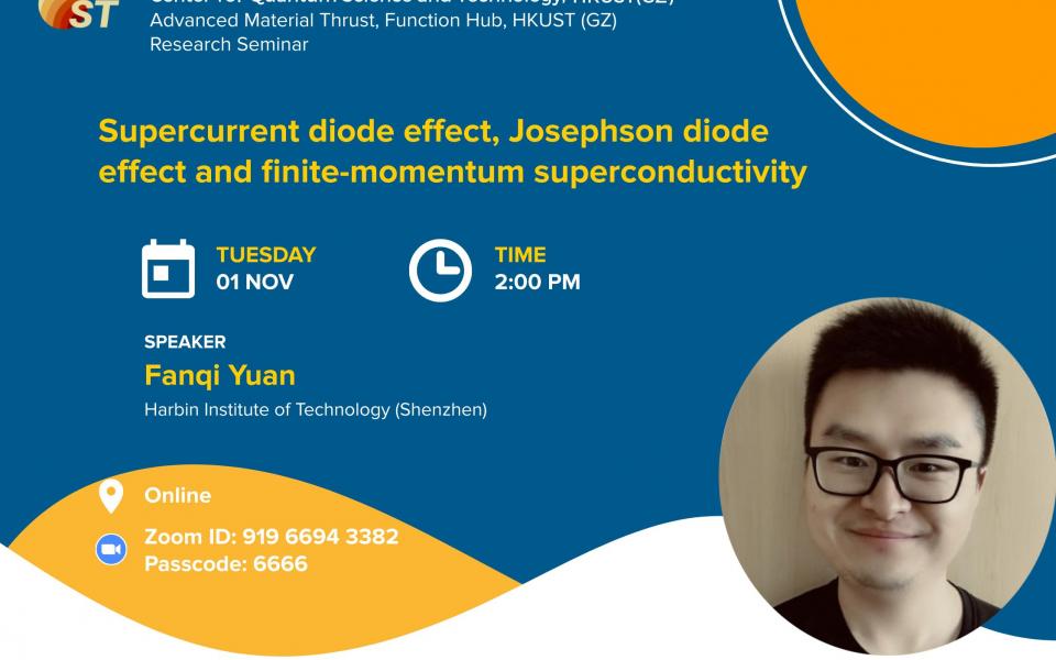 Public Research Seminar by Center of Quantum Science and Technology ...