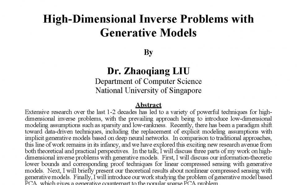 Department of Mathematics - Seminar on Applied Mathematics - High ...