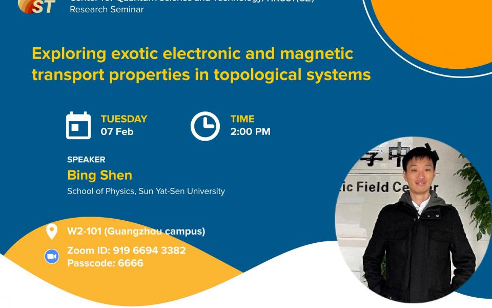 QST Seminar - Exploring exotic electronic and magnetic transport ...