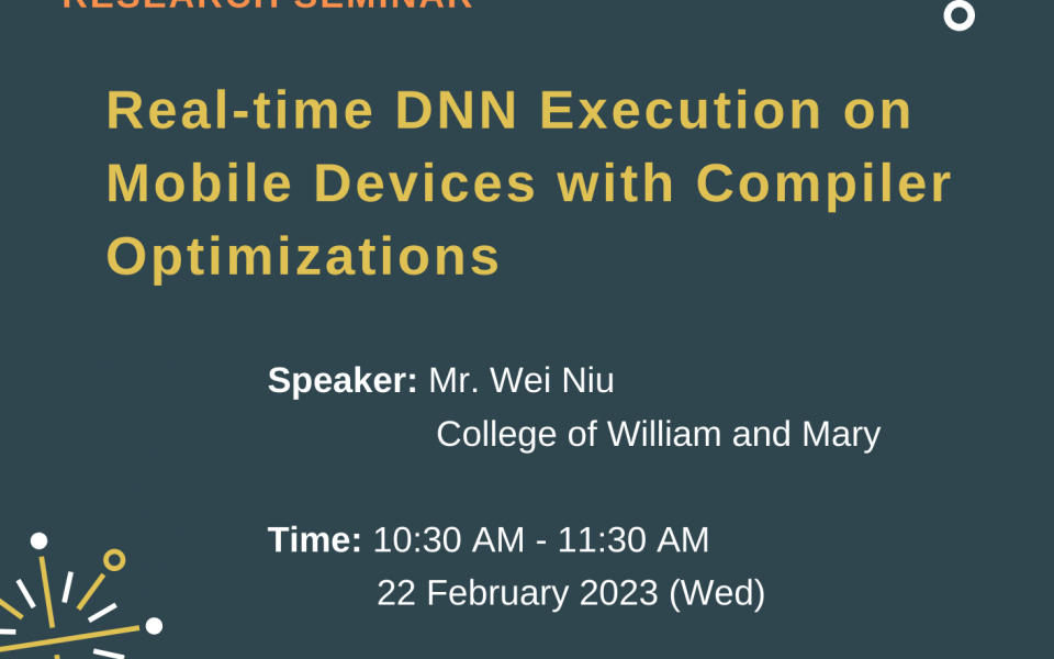 Public Research Seminar by Microelectronics Thrust, Function Hub, HKUST (GZ) - Real-time DNN ...