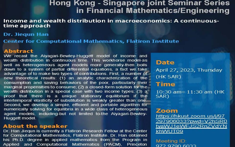 Department of Mathematics - HK-Singapore Joint Seminar Series in ...