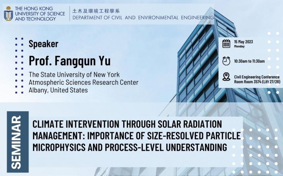 Civil Engineering Departmental Seminar - Climate intervention through ...