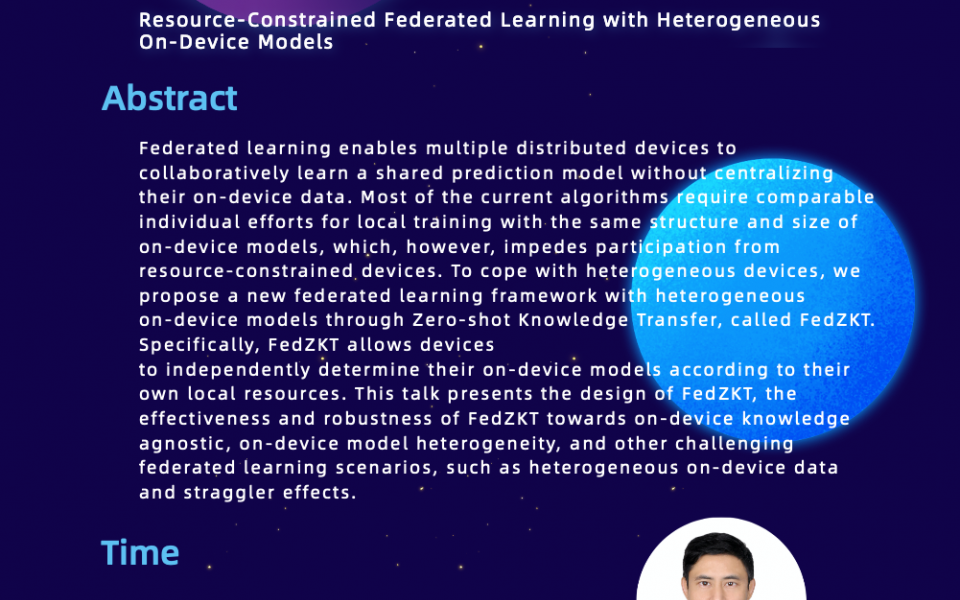Info Hub Distinguished Lecture Series Resource Constrained Federated Learning With