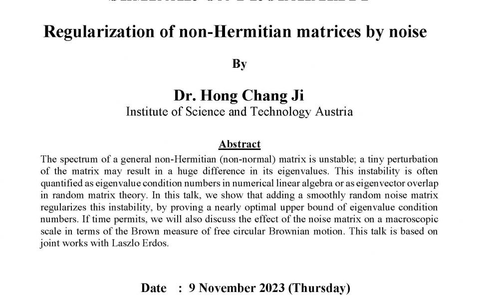 Department of Mathematics - Seminar on Probability - Regularization of ...