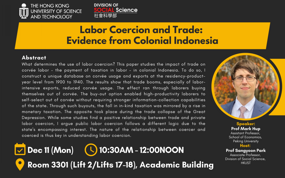 Labor Coercion and Trade: Evidence from Colonial Indonesia | University ...