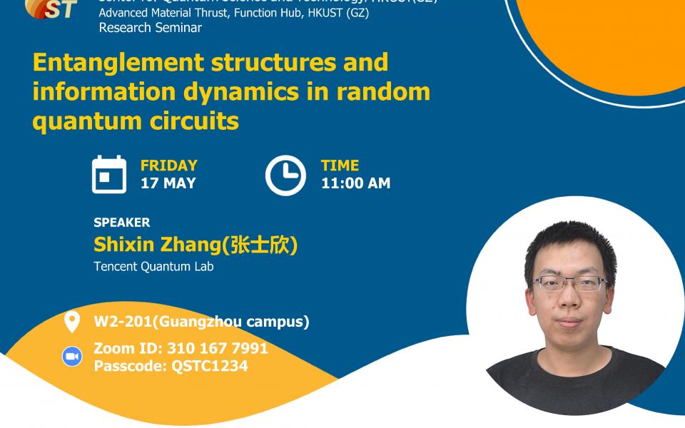 QST Seminar - Entanglement structures and information dynamics in ...