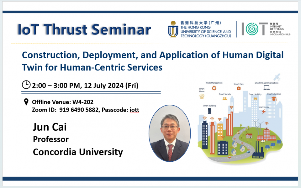 IoT Thrust Seminar | Construction, Deployment, and Application of Human Digital Twin for Human ...