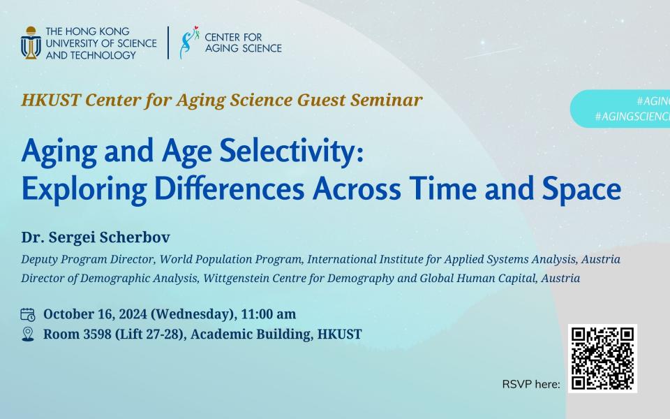 Center for Aging Science Guest Seminar - Aging and Age Selectivity ...