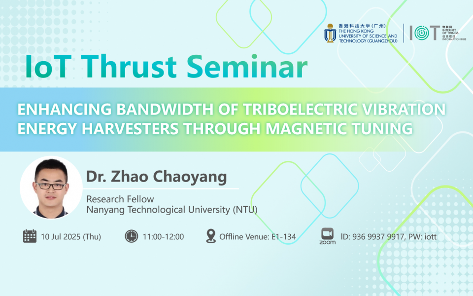 IoT Thrust Seminar | ENHANCING BANDWIDTH OF TRIBOELECTRIC VIBRATION ENERGY HARVESTERS THROUGH ...