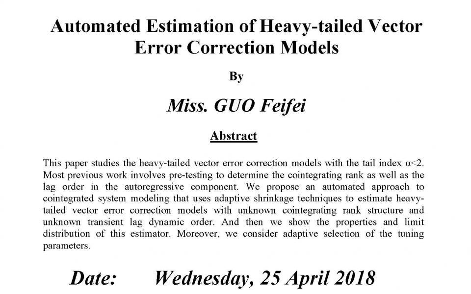 Math Department PhD Student Seminar - Automated Estimation of Heavy ...