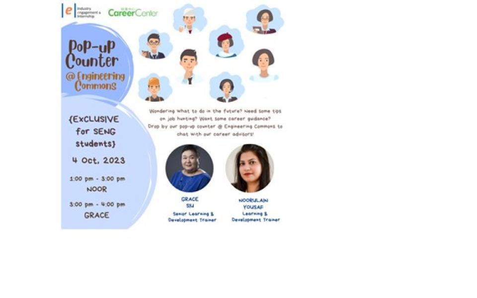 Pop-up Consultation Counter at Engineering Commons {Exclusive for SENG ...