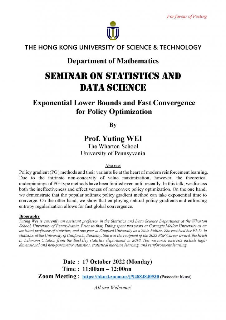 Department of Mathematics - Seminar on Statistics and Data Science ...