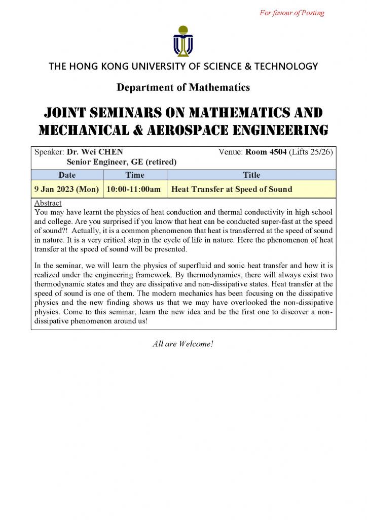 Department of Mathematics - Joint Seminars on Mathematics And ...
