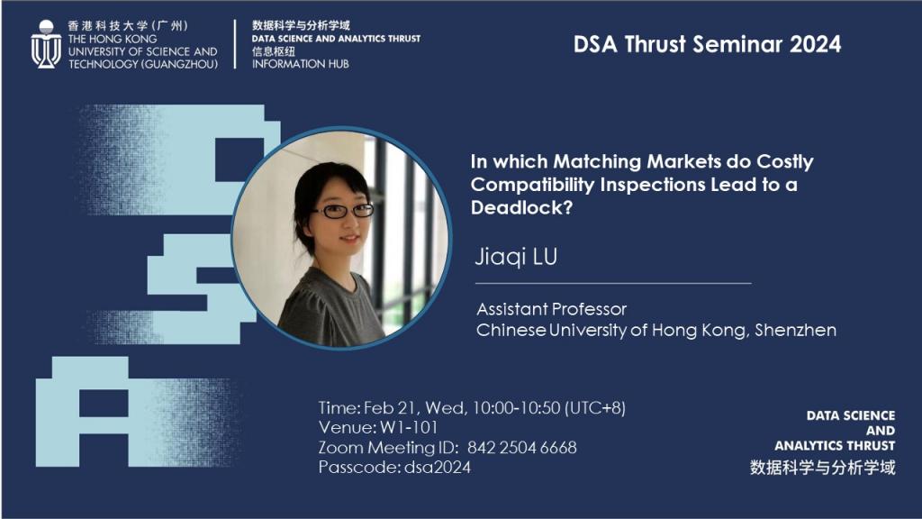 Data Science and Analytics Seminar | In which Matching Markets do ...