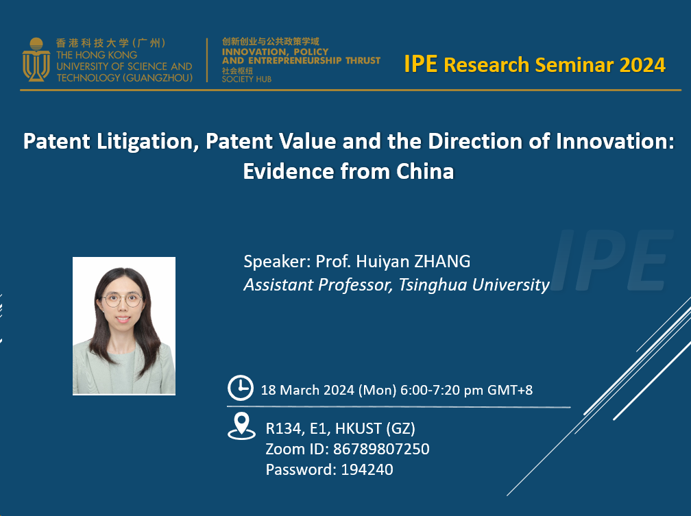 IPE Thrust Seminar | Patent Litigation, Patent Value and the Direction ...