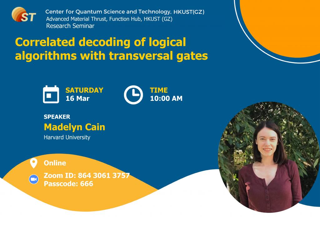 QST Seminar - Correlated decoding of logical algorithms with ...