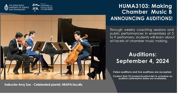 Auditions - [Auditions] HUMA3103 Making Chamber Music B | University ...
